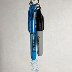 Sharpie and Pen Keychain Badge Reel Sharpie Badge Reel Pen - Etsy