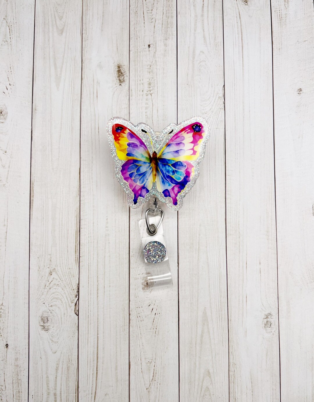 Colorful Butterfly Badge Reel | Cute Badge Reel | Nature Badge Reel ...