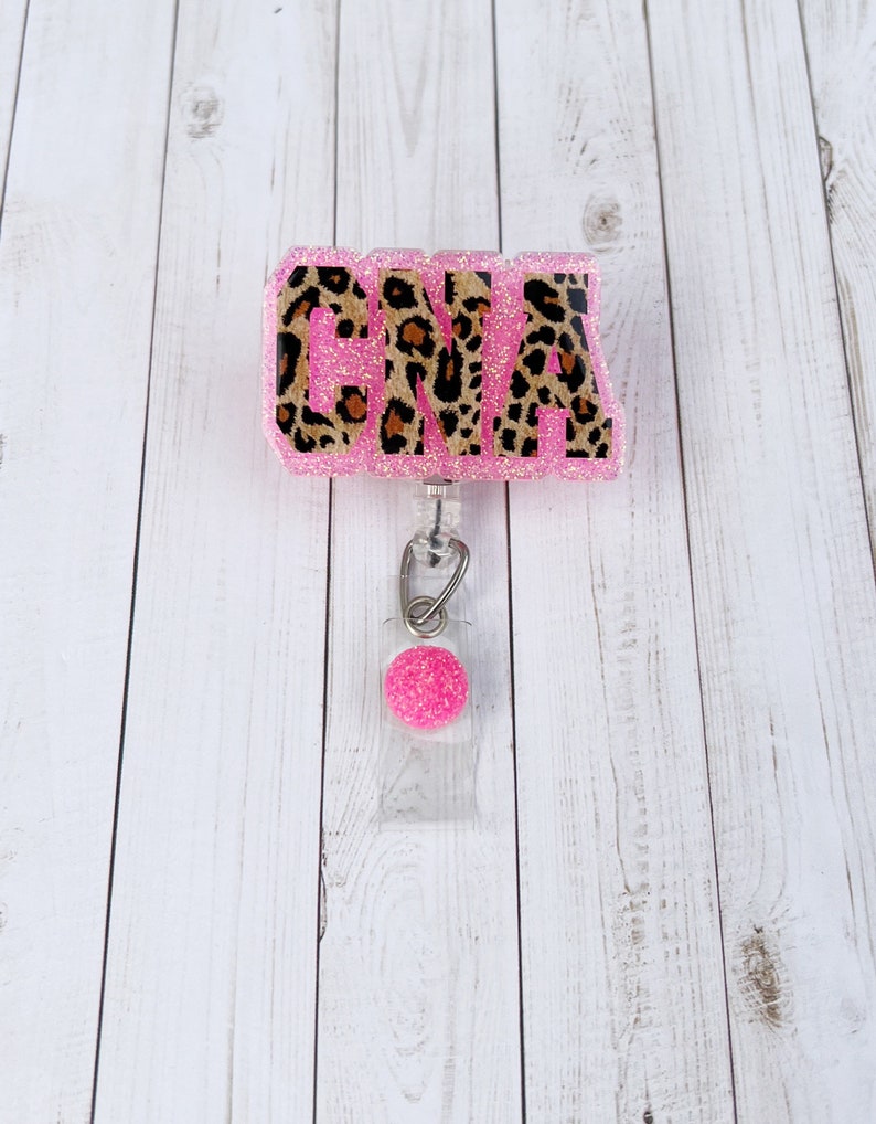 CNA Badge Reel Glitter Badge Reel Cute Badge Reel - Etsy
