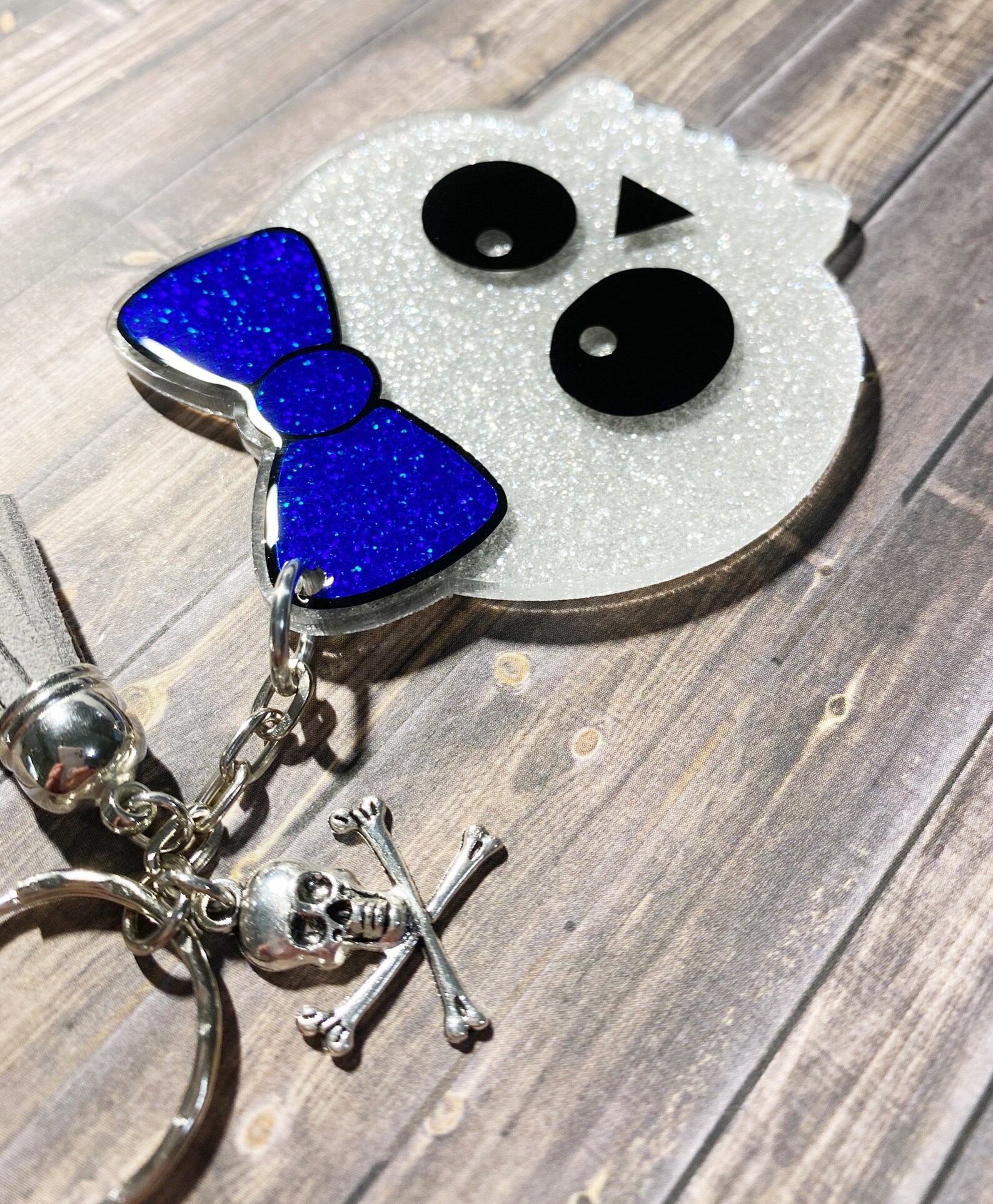 Kawaii Skull Keychain Anime Skull Keychain Cute Keychain - Etsy