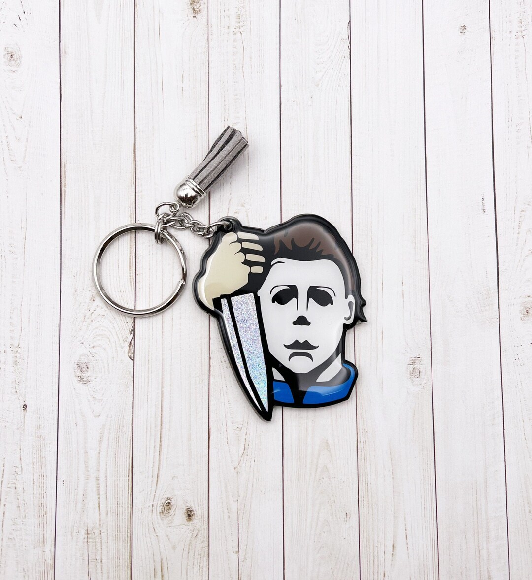 Michael Keychain Horror Keychain Unique Keychain - Etsy