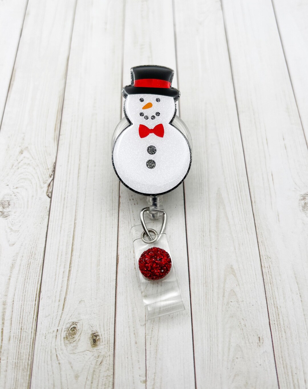 Snowman Badge Reel Holiday Badge Reel Seasonal Badge Reel - Etsy