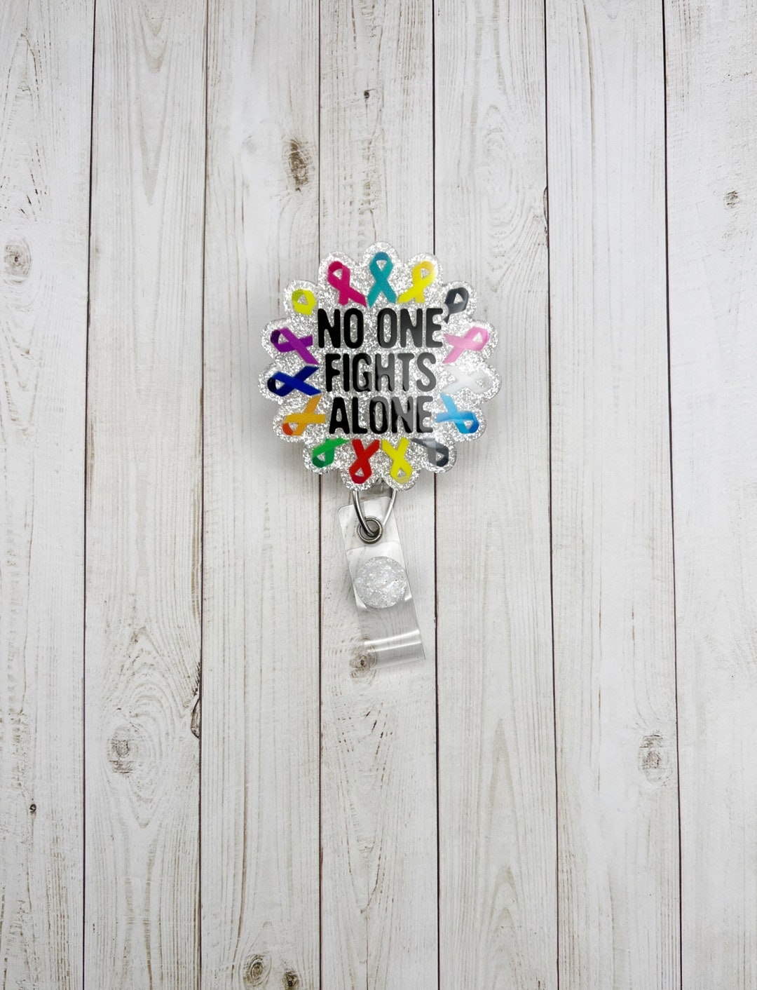 No One Fights Alone Badge Reel | Oncology | Awareness Ribbons | Cute ...