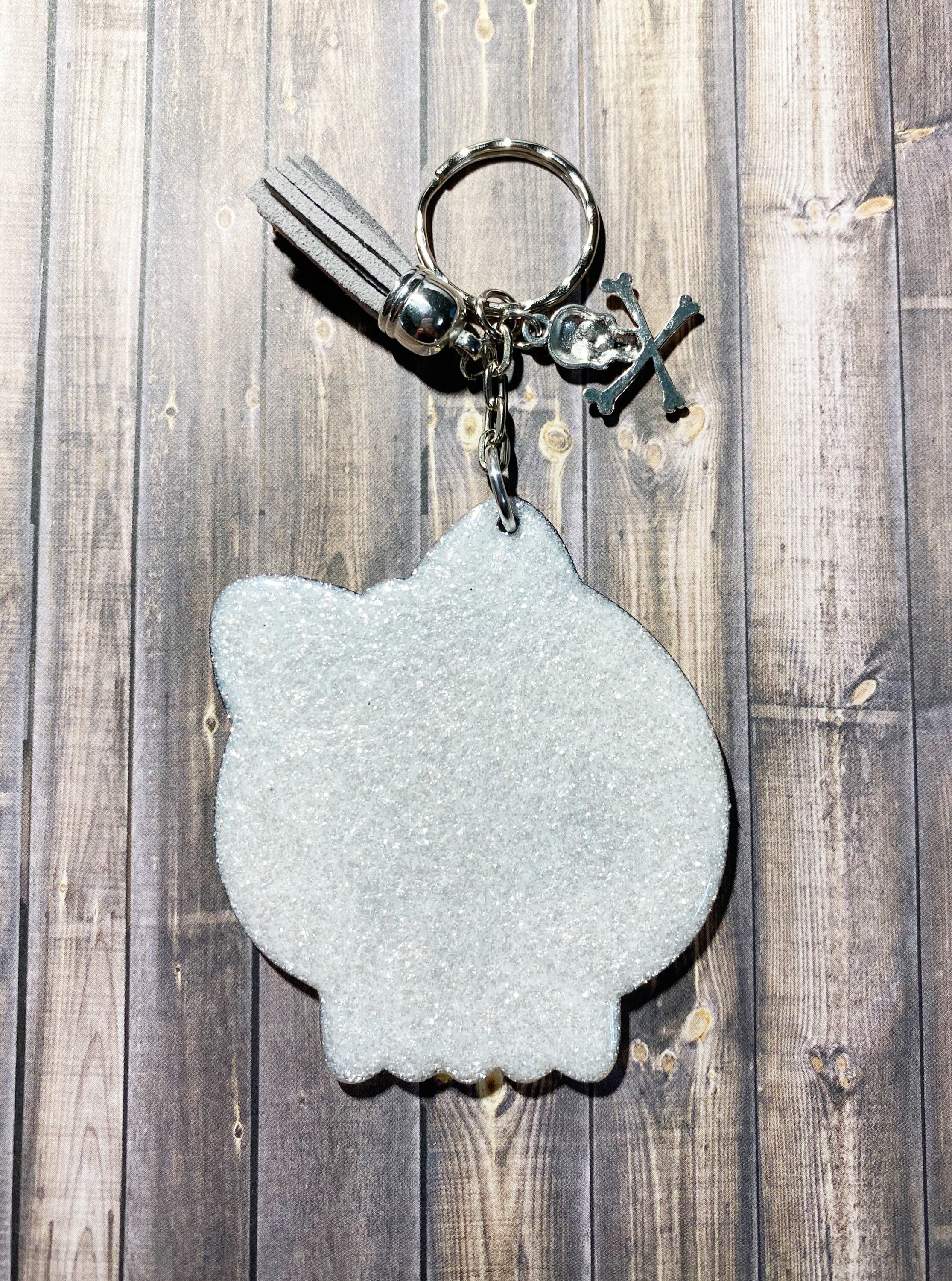 Kawaii Skull Keychain Anime Skull Keychain Cute Keychain - Etsy