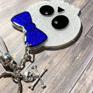 Kawaii Skull Keychain Anime Skull Keychain Cute Keychain Glitter ...