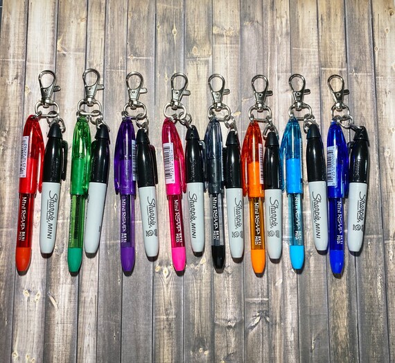 Sharpie and Pen Keychain Badge Reel Sharpie Badge Reel Pen - Etsy