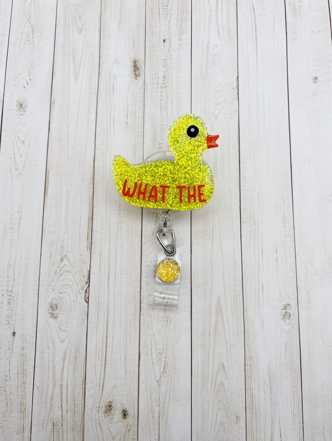 What the Duck Badge Reel | Rubber Duck Badge Reel | Funny Badge Reel ...