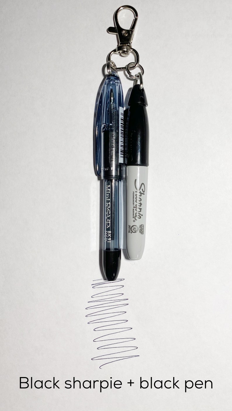 Sharpie and Pen Keychain Badge Reel Sharpie Badge Reel Pen - Etsy