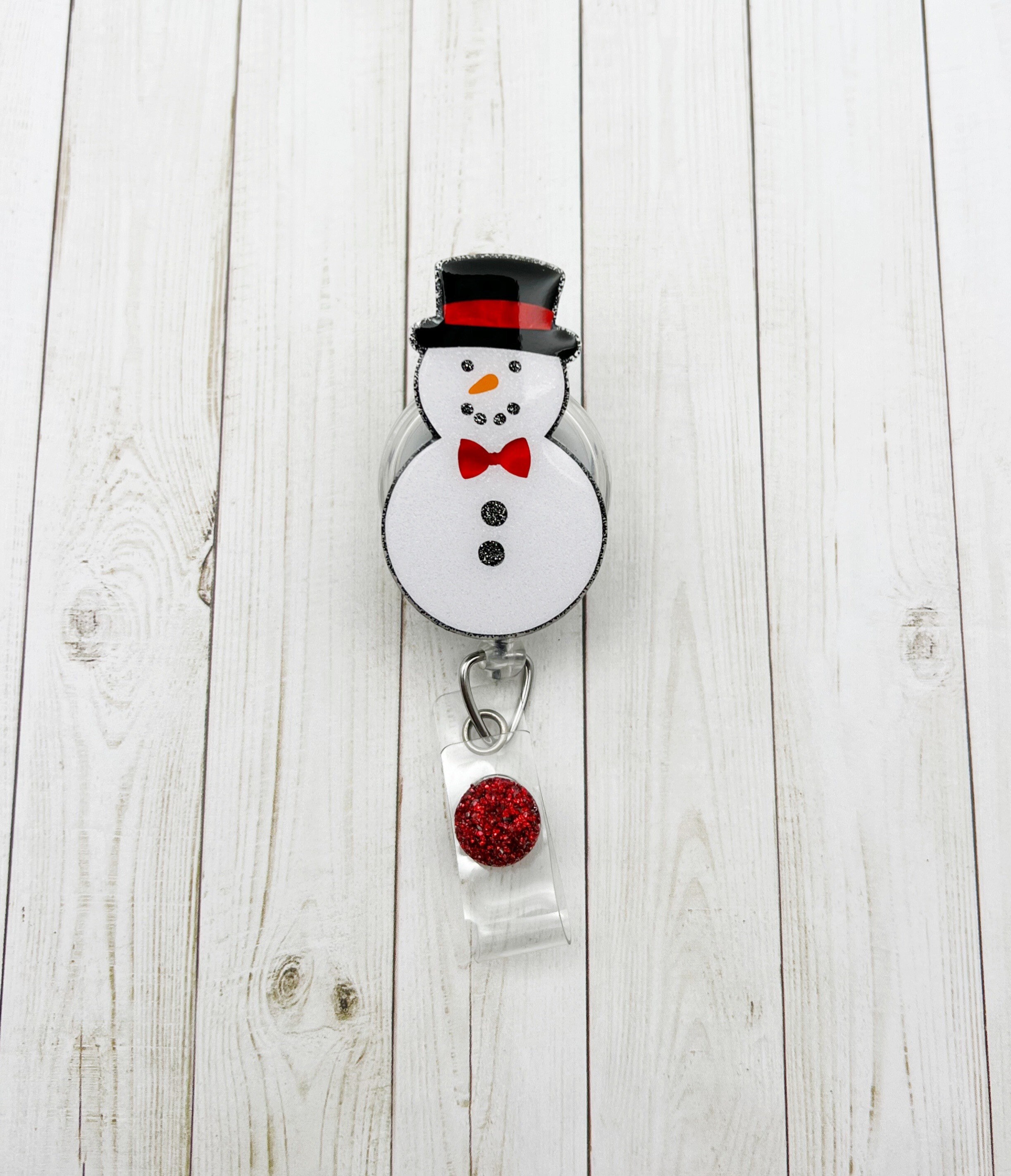 Snowman Badge Reel Holiday Badge Reel Seasonal Badge Reel - Etsy