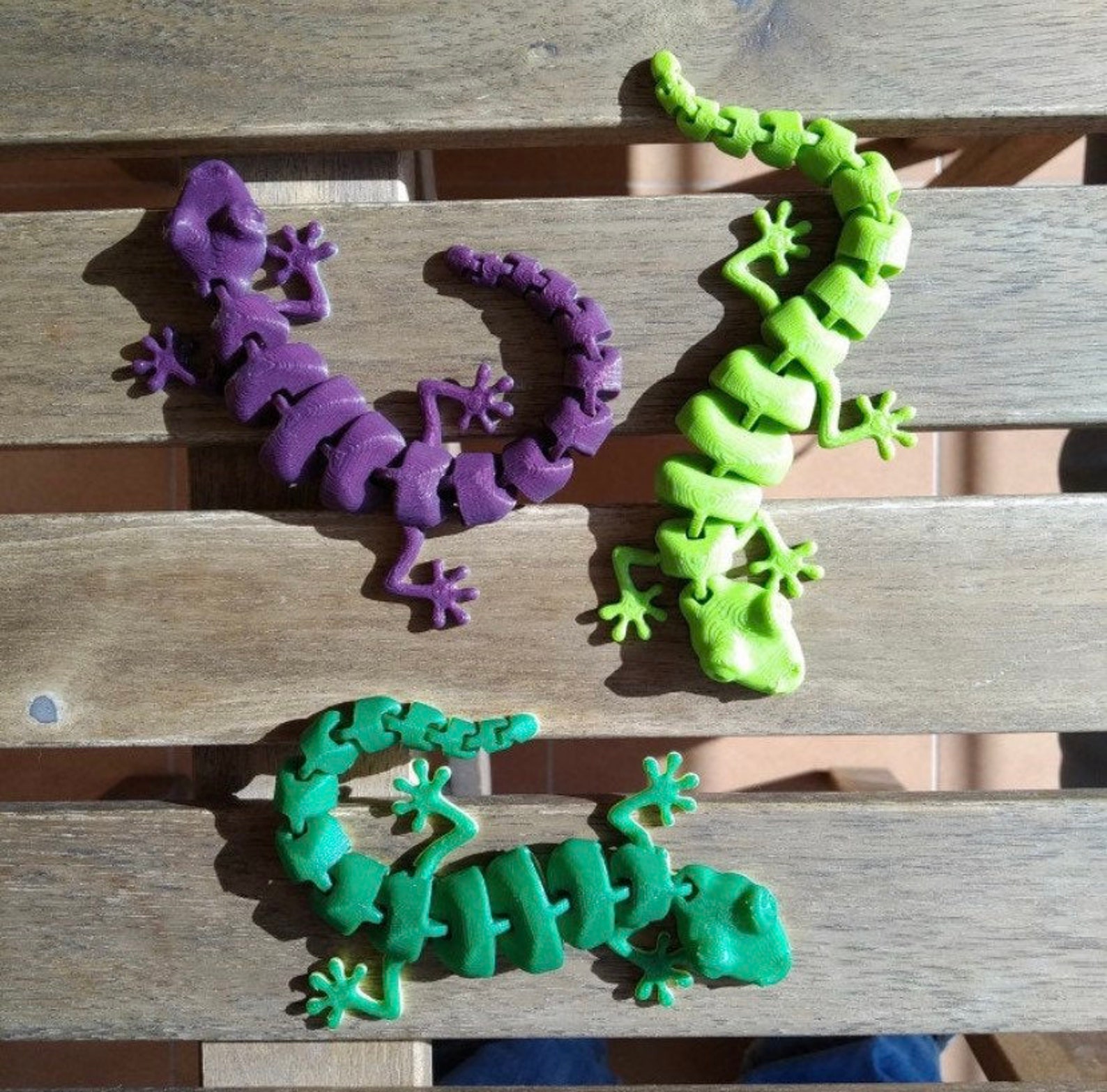 3D Printed Articulated Lizard many Colors Available Great as | Etsy UK