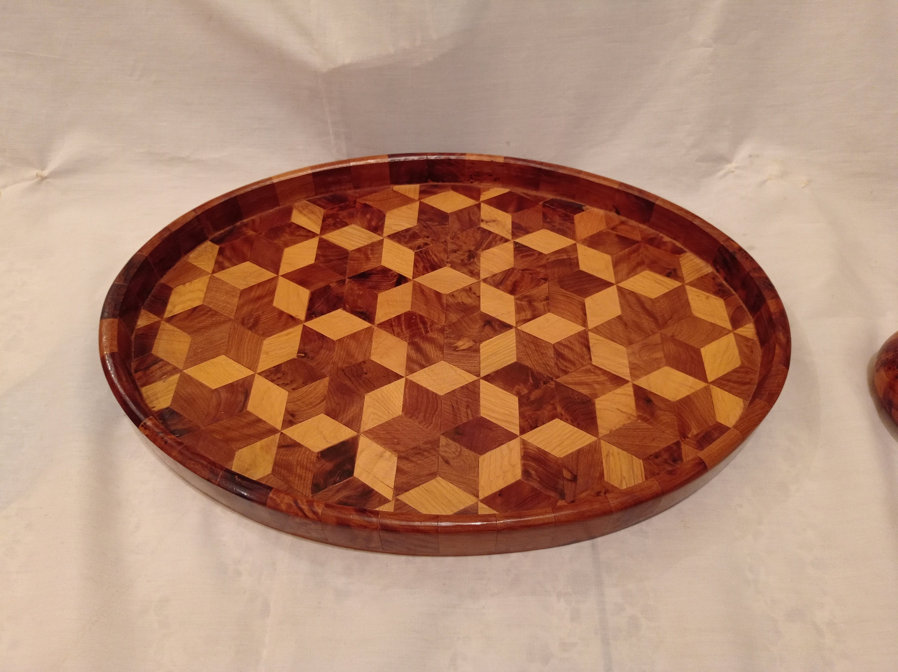 Wood Tray Shape Oval Made of Thuya Wood Handmade Morocco - Etsy