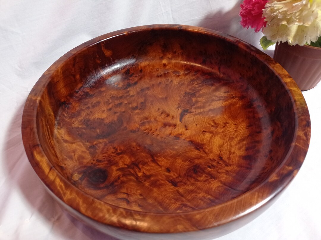 BOWL Wooden Thuya Bowl, Home Decor, Thuya Root Wood Bowl, Knot Bowl ...