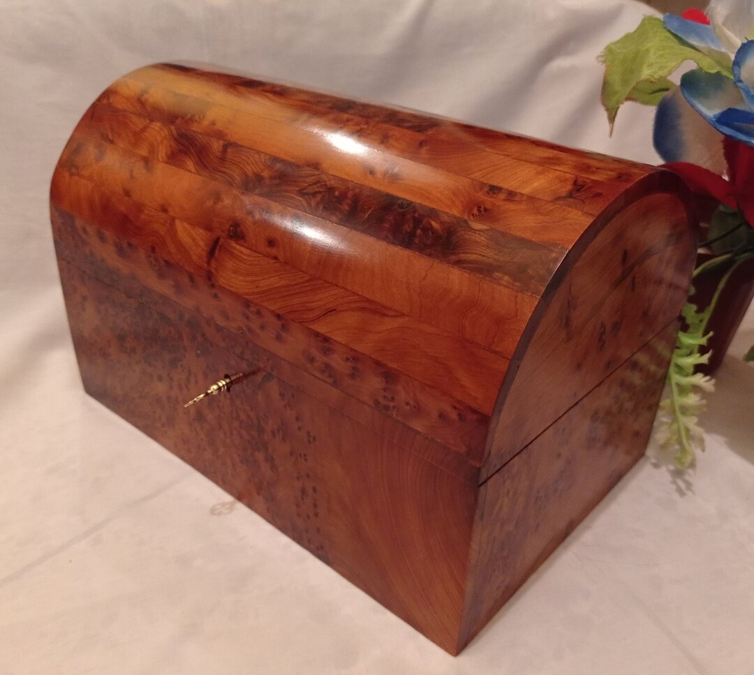 Large Box, Arch Shaped Jewelry Box, Thuya Burl Wood, Amazing Box, - Etsy