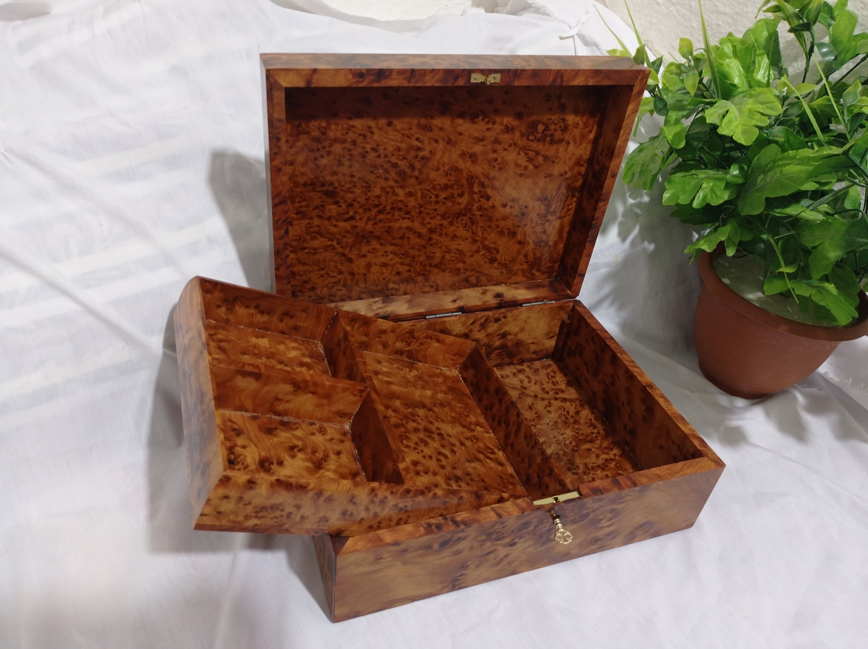 Wooden Thuya Box Jewellery Storage Box Box Made of Thuya - Etsy