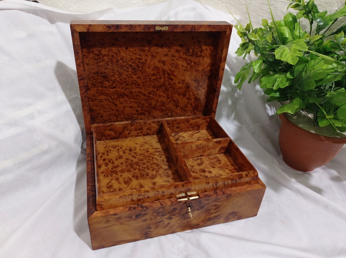 Wooden Thuya Box Jewellery Storage Box Box Made of Thuya - Etsy