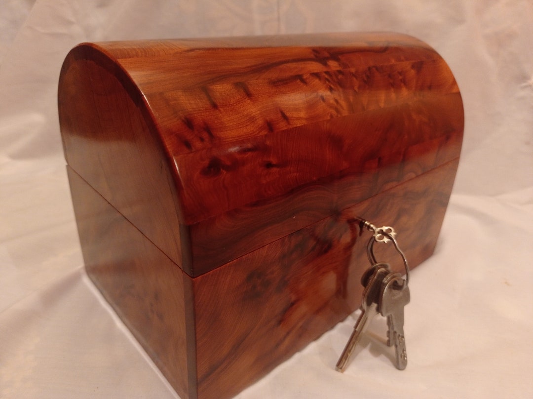 Arch Shaped Thuya Wood Jewelry Box, Handmade Treasure Box - Etsy