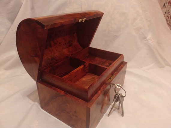 Arch Shaped Jewelry Box With Sized Lid Thuya Wood Box With. | Etsy