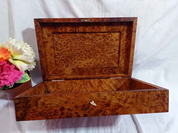 Amazing Box Wooden Burl Jewellery Box Made of Quality Thuya | Etsy