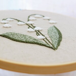 PDF Embroidery Pattern, Lily of the Valley Embroidery, Embroidery for Beginner, Embroidery ...