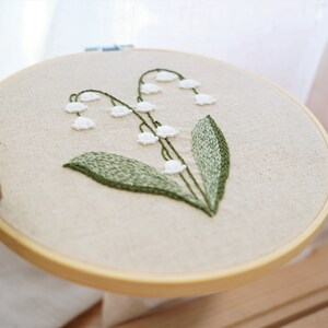 PDF Embroidery Pattern, Lily of the Valley Embroidery, Embroidery for Beginner, Embroidery ...
