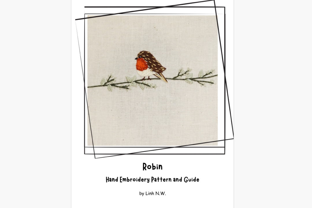 Robin Embroidery Pattern, Beginner-friendly DIY Bird Design (PDF ...