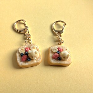 Sweets Deco Fake Sweets Fake Food Clay Bear Fruit Toast Keychain Charm ...