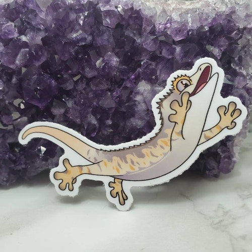 Funny Crested Gecko Sticker Funny Crestie Sticker Funny - Etsy