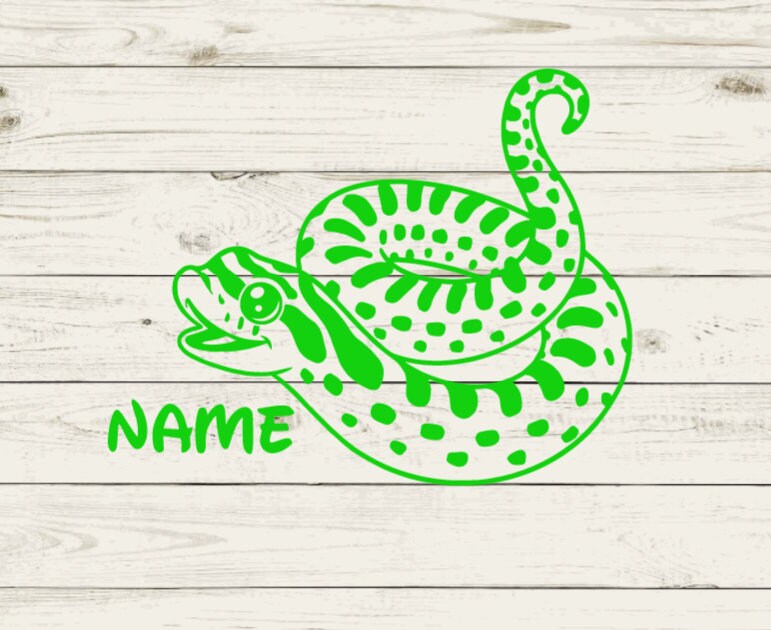 Hognose Snake Custom Name Decal Tank Decal | Etsy