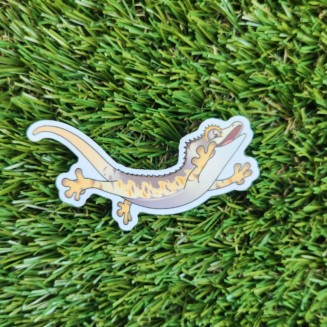 Crested Gecko Sticker | Reptile Sticker - Etsy
