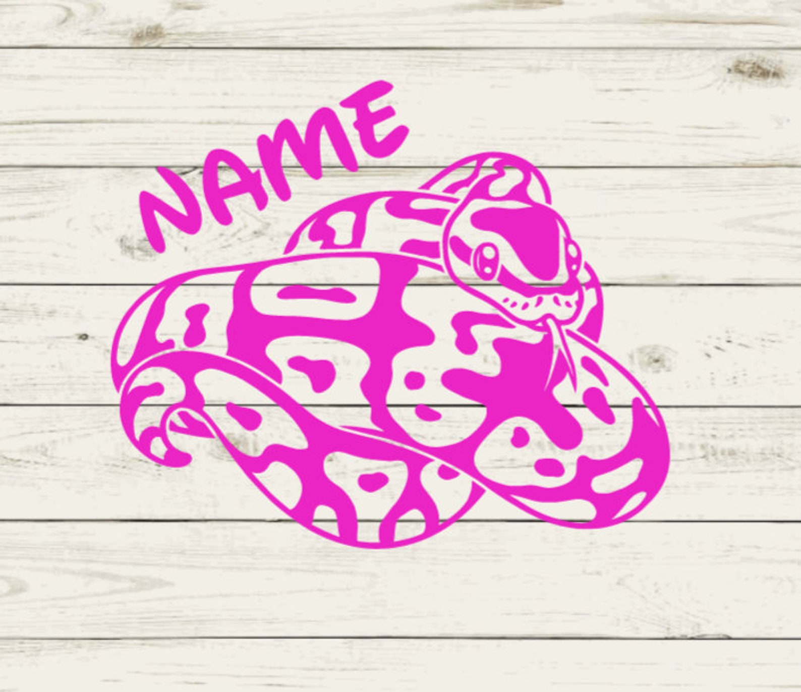 Ball Python Custom Name Decal Custom Tank Decal | Etsy