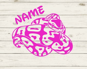 Ball Python Custom Name Decal | Etsy