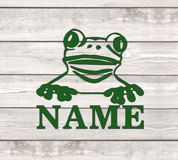 Tree Frog Custom Name Decal - Etsy