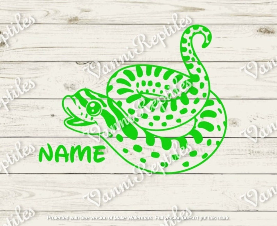 Hognose Snake Custom Name Decal | Tank Decal - Etsy