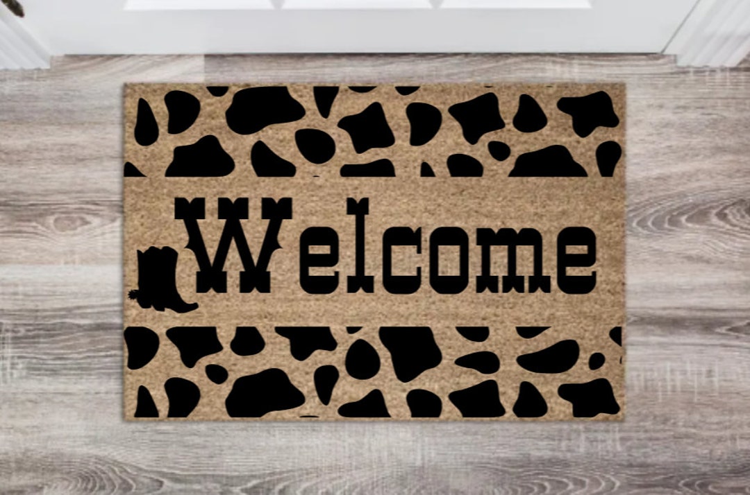 Western Welcome Mat Front Door Mat - Etsy