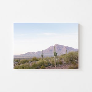 Arizona Desert Poster, Southwestern Wall Art, Picacho Peak State Park ...