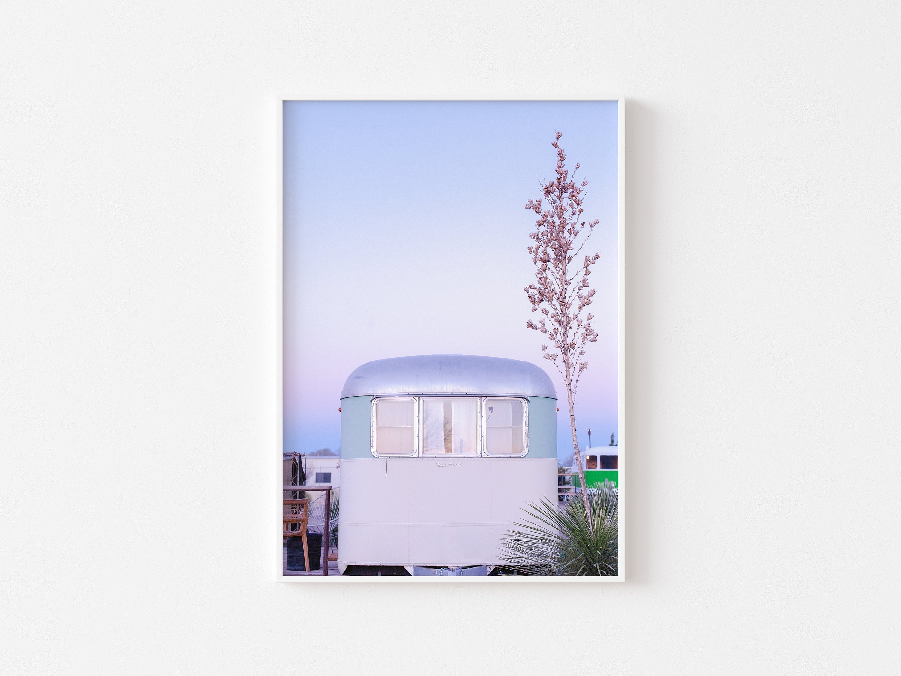 El Cosmico Marfa Texas Print, Airstream Art, Boho Southwest Decor - Etsy