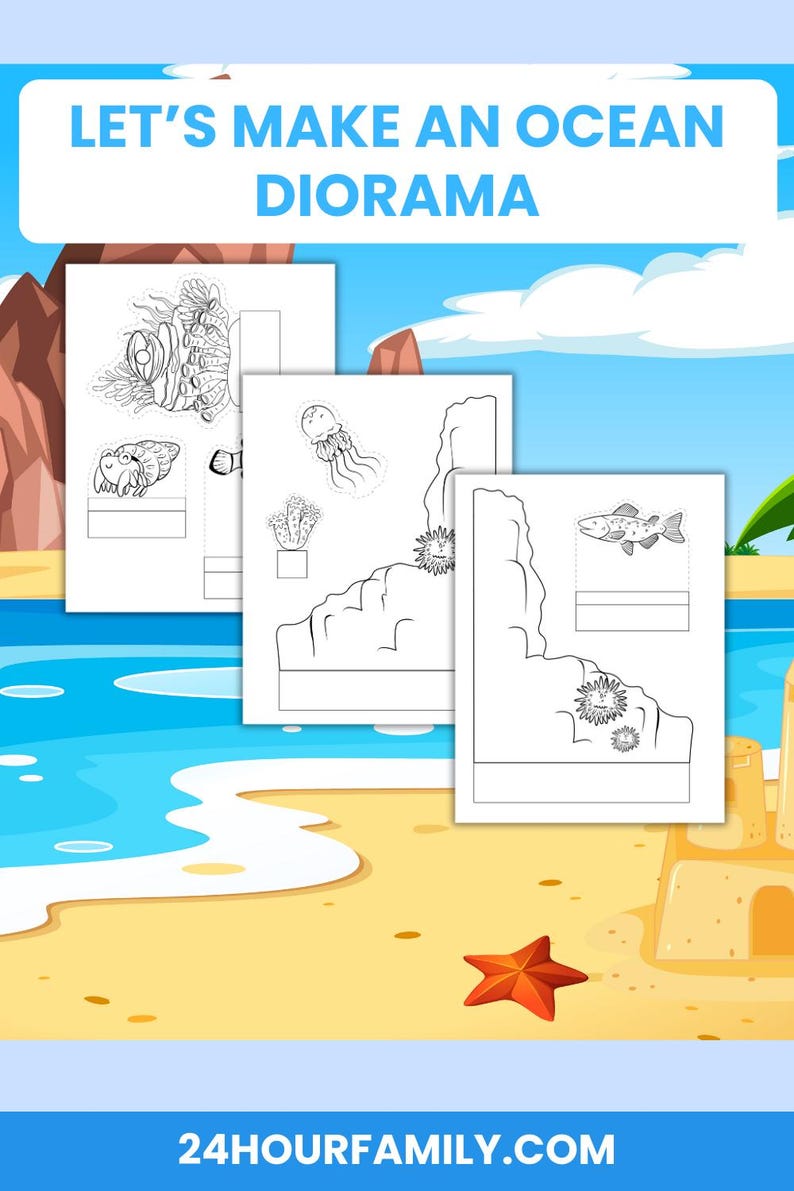 Ocean Diorama Printable, Shoebox Project, Sea Animals (PDF Files) - Etsy