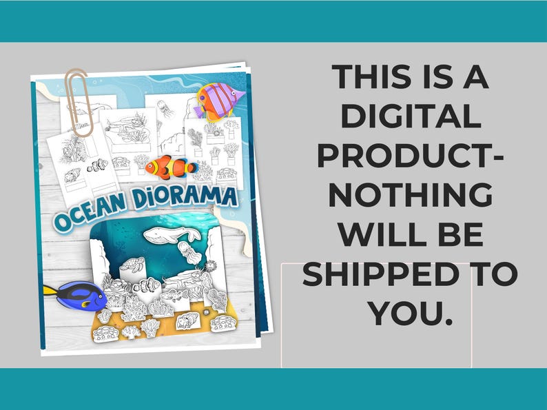 Ocean Diorama Printable, Shoebox Project, Sea Animals (PDF Files) - Etsy