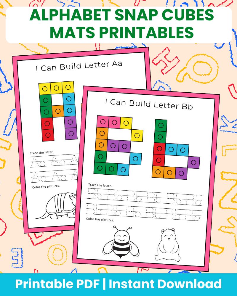 Alphabet Snap Cube Letter Mats (digital Download - 26 Pages) - Etsy