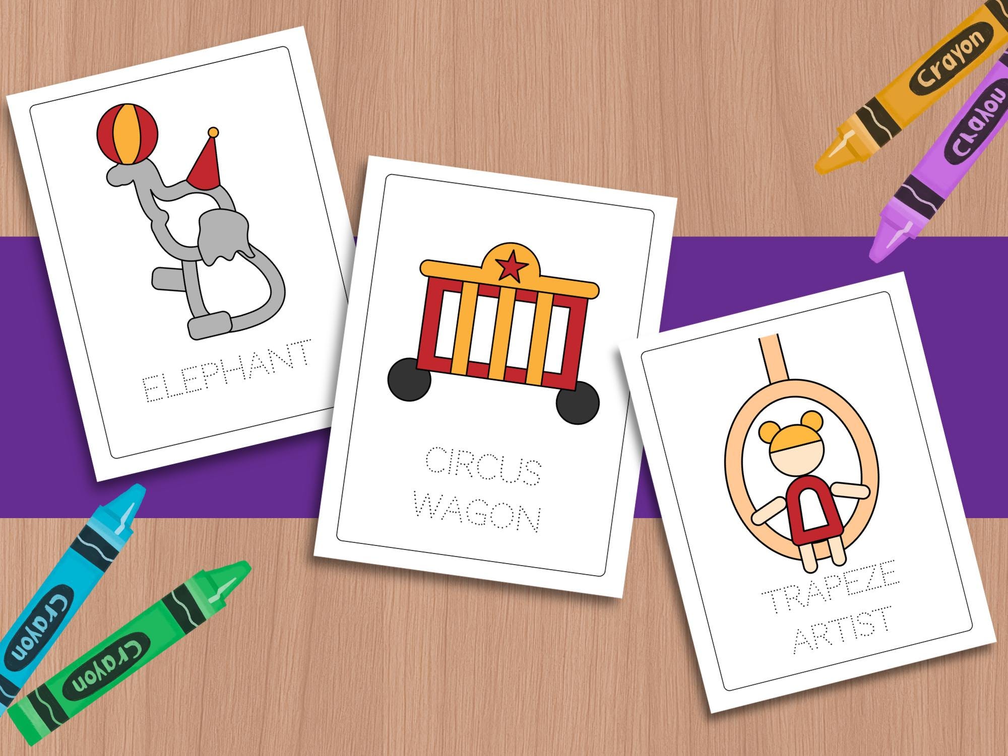 15 Printable Circus Playdough Mats for Kids | Fine Motor Activity ...
