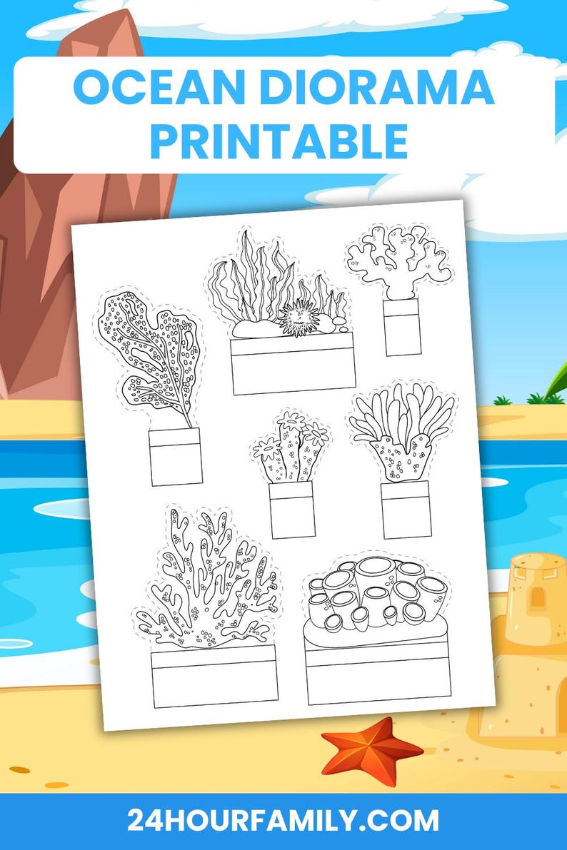 Ocean Diorama Printable, Shoebox Project, Sea Animals (PDF Files) - Etsy