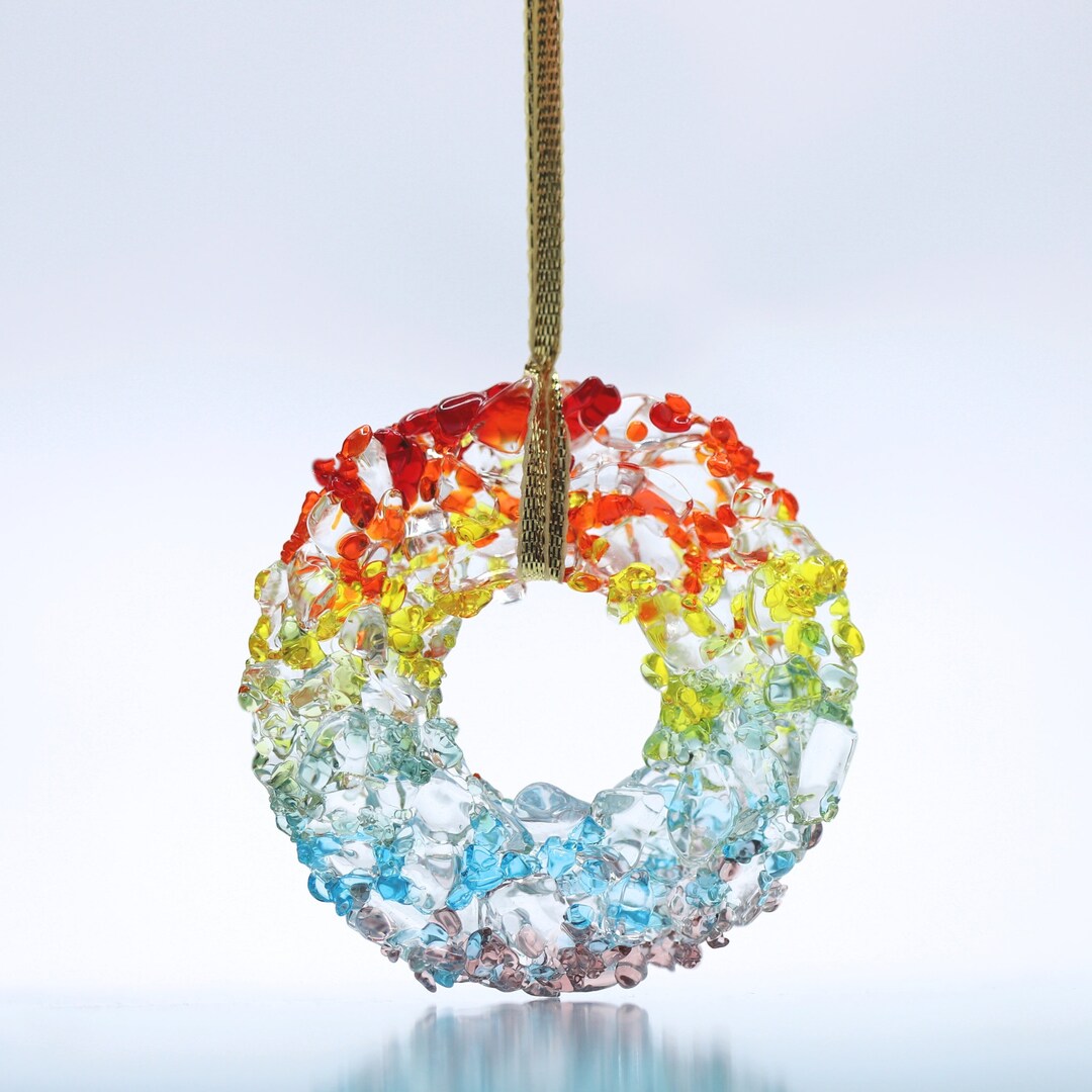 Artglas Rainbow Wreath. Pride Limited Edition. Fused/kiln-fired Glass ...