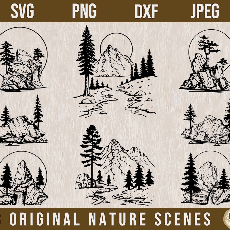 Nature Scene Svg - Etsy