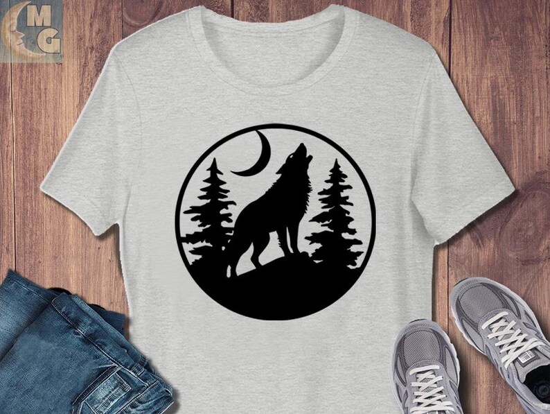 Wolf Scenes Bundle Svg,wolf Svg,howling Wolf Svg,adventure Svg,nature ...