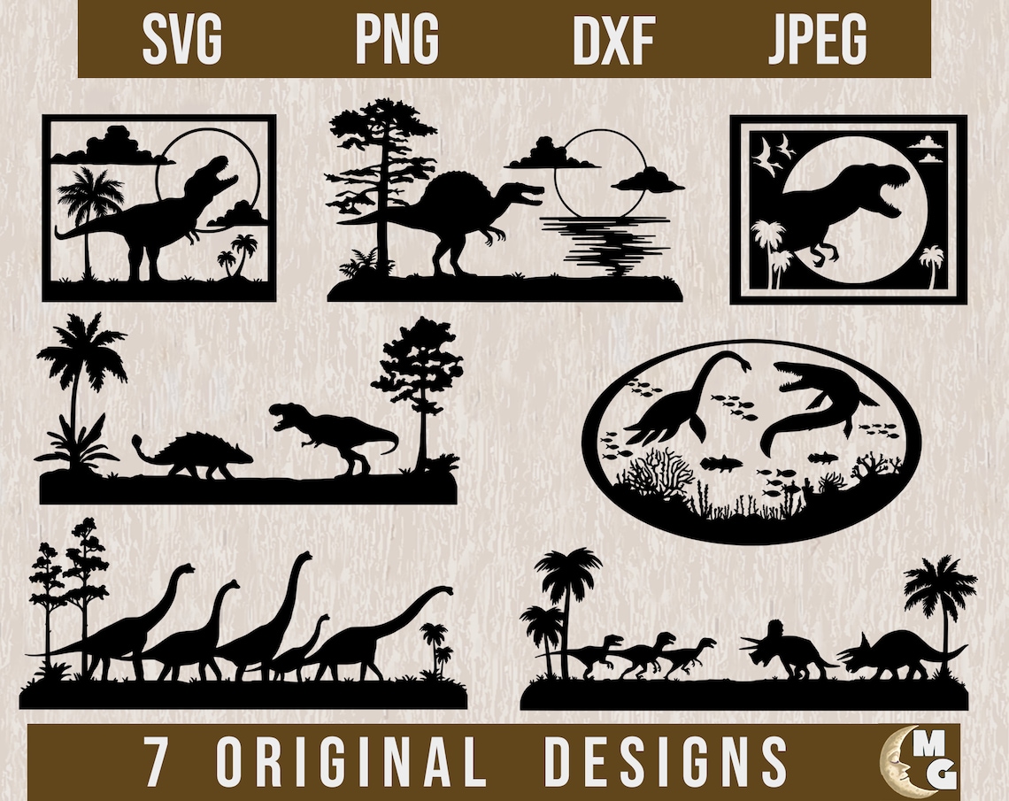 Dinosaur SVG, Dinosaur PNG, Lasercut Files, T-rex Svg,dinosaur ...