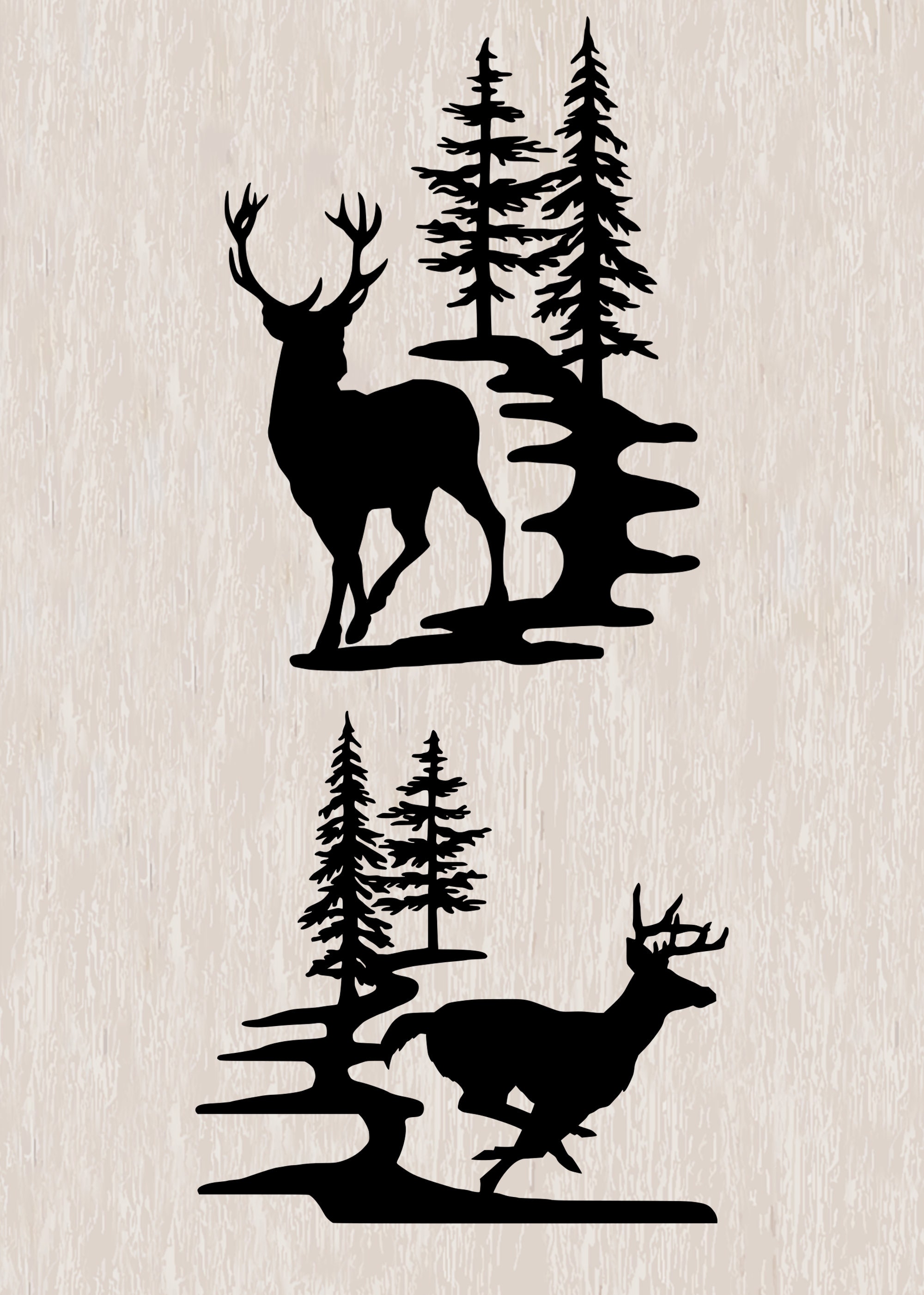 Deer Bundle SVG Buck SVG Deer SVG Files Deer Scene Svg - Etsy