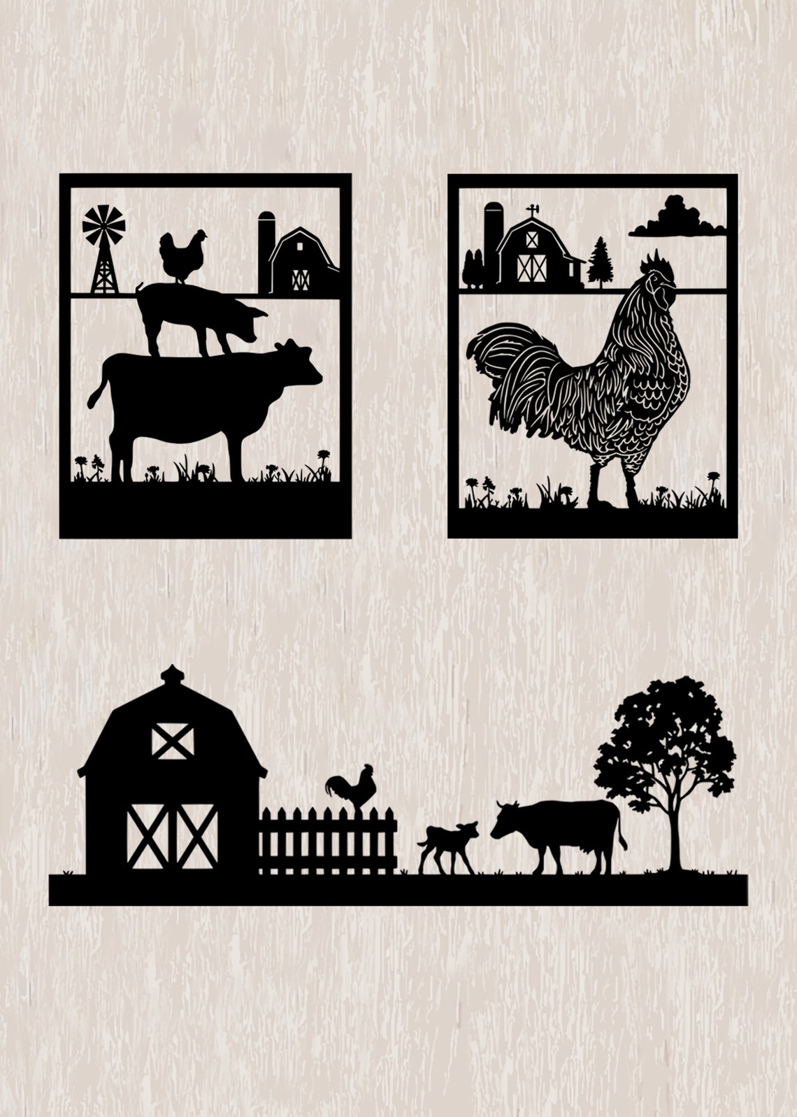 Farm Animal Scene Svg Bundle Farm Animal SVG Farm Animals - Etsy Australia