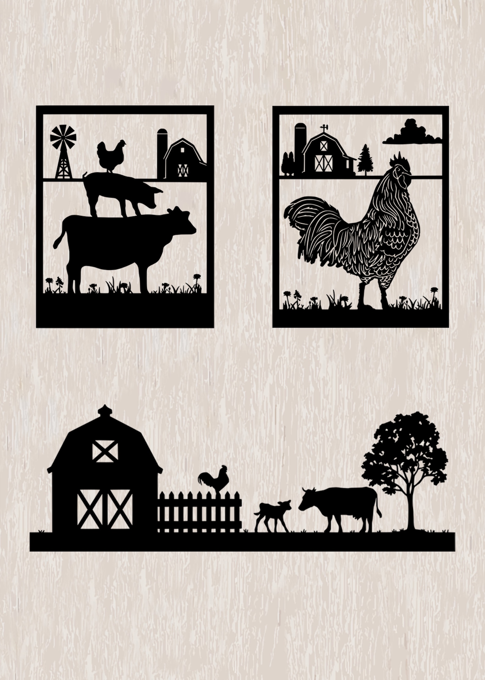 Farm Animal Scene Svg Bundle Farm Animal SVG Farm Animals - Etsy Australia