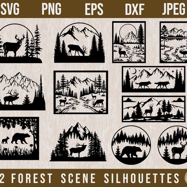 Forest Landscape Svg - Etsy