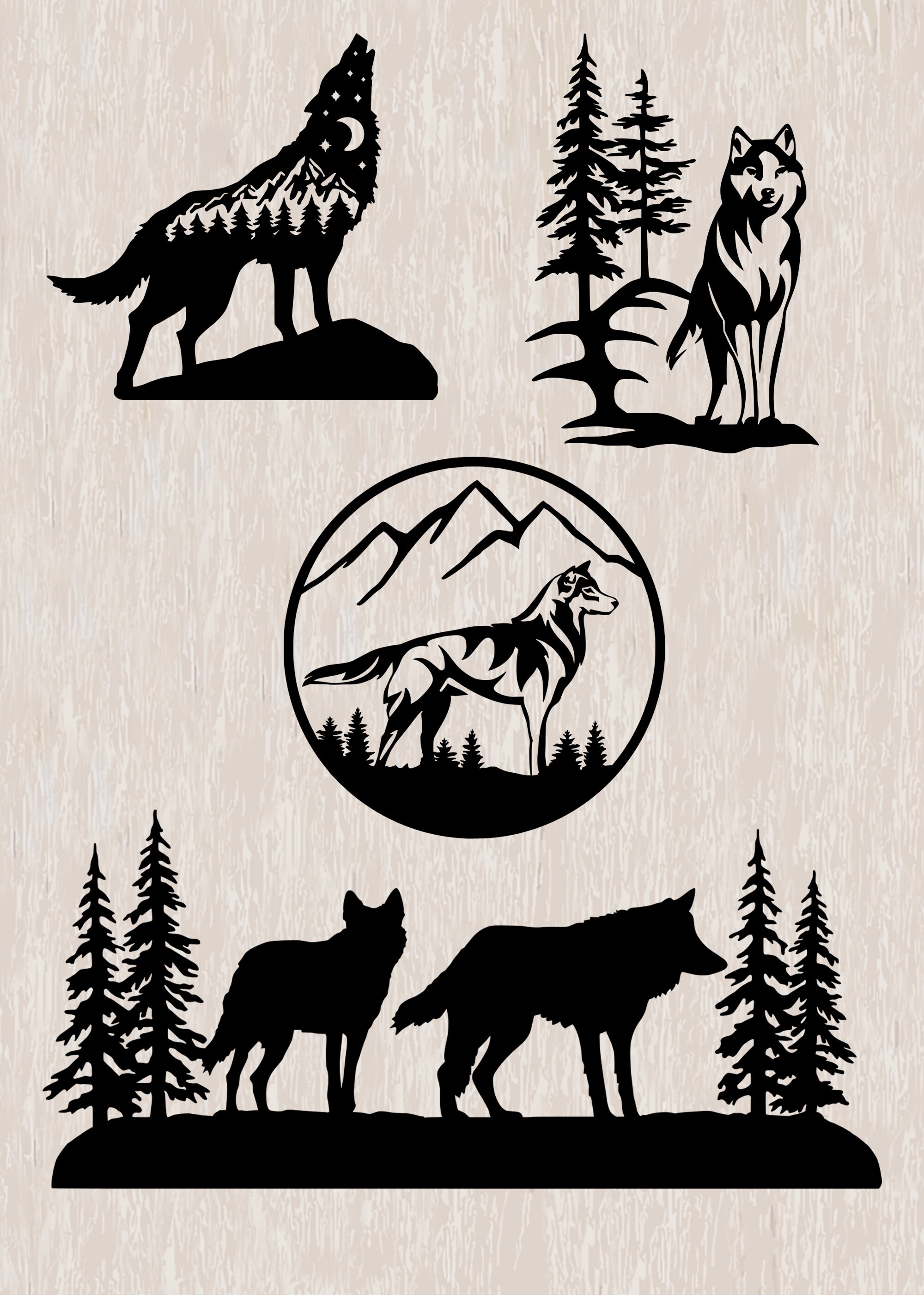 Wolf SVG Bundle Wolf SVG Howling Wolf Svg Wolves Svg - Etsy Canada